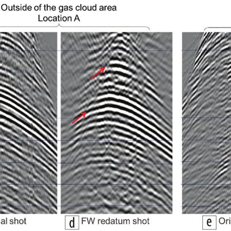 A Seismic Cross Section Illustrating Two Shot Record Locations