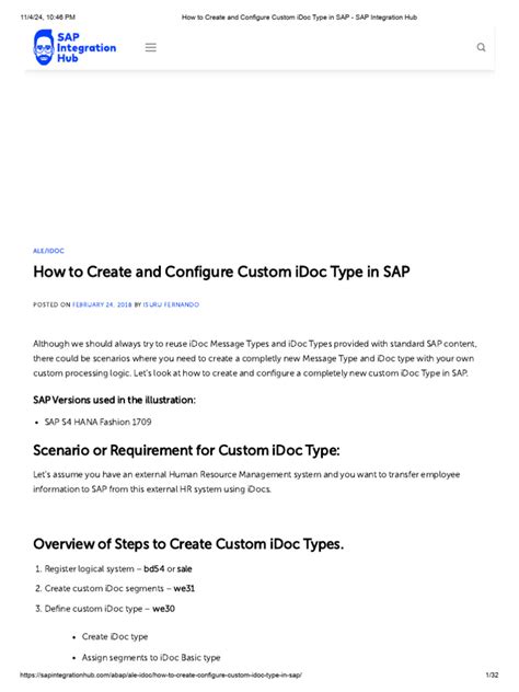 How To Create And Configure Custom Idoc Type In Sap Sap Integration