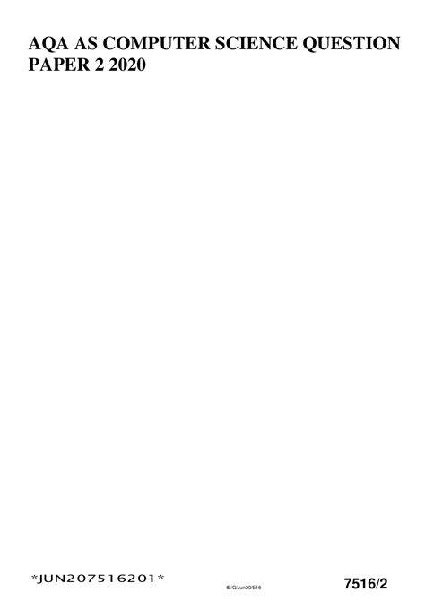 Aqa A Level Computer Science Paper 2 Qp 2021 Browsegrades