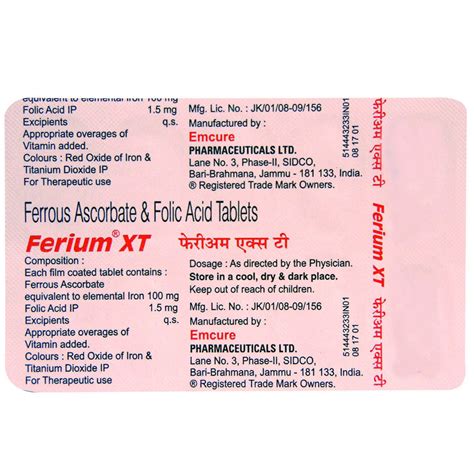 Ferium Xt Tablet 10s Price Uses Side Effects Composition Apollo