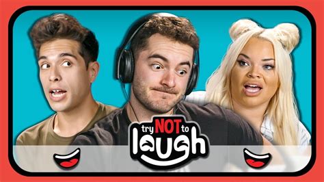 Youtubers React To Try To Watch This Without Laughing Or Grinning 22