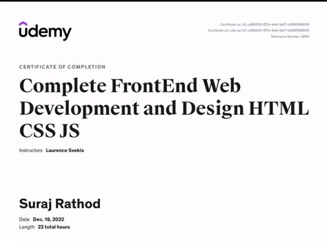 Udemycourse Frontend Development Suraj Rathod