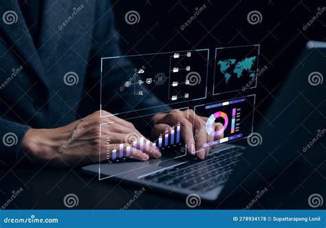 data analytics and analyst working with computer in business management