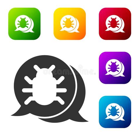 Black System Bug Concept Icon Isolated On White Background Code Bug