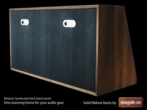 Solid Walnut Modular Synthesizer Cabinet