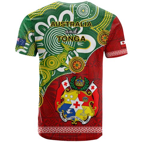 Australia And Tonga T Shirt Aboriginal Mix Tongan Ngatu Unique Style Lt14