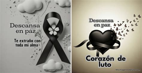 10 Lazos De Luto Con Frases Descansa En Paz Te Extraño Mucho