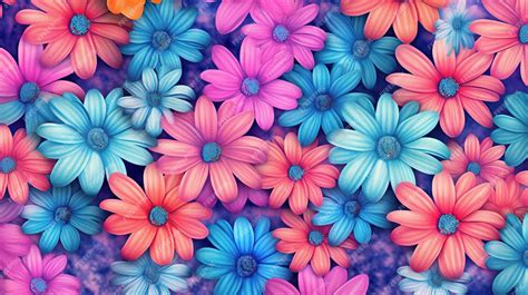 Premium Photo Girly Flower Pattern For Repeat Design Generative Ai