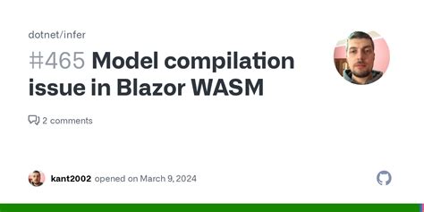 model compilation issue in blazor wasm · issue 465 · dotnet infer · github