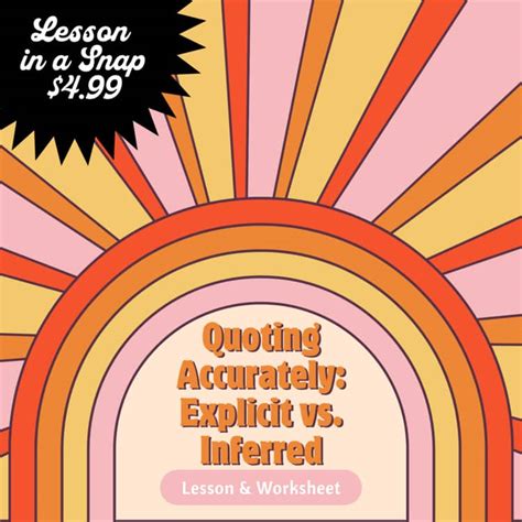 Explicit Vs Inferred Meaning Text Evidence And Inference Activity