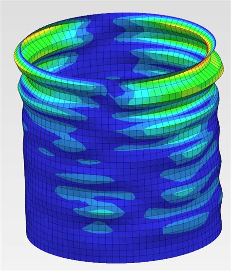 nonlinear buckling of a cylindrical shell calculix official versions