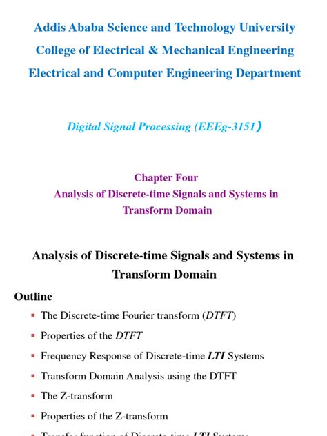 04 Transform Domain Analysis Download Free Pdf Algorithms Fourier Analysis