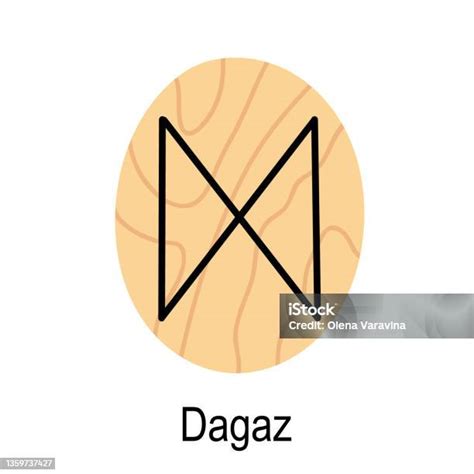 오래된 룬 다가즈 고대 스칸디나비아 알파벳 벡터 일러스트레이션 손으로 그린 타이포그래피 신비문자 신비한 표지판 난교개념 검은색에 대한 스톡 벡터 아트 및 기타 이미지