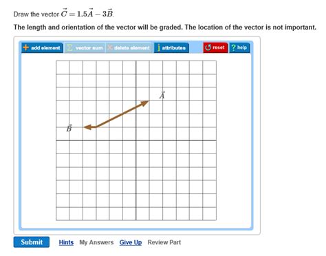 solved draw vector c 16a 3b length orientation vector graded
