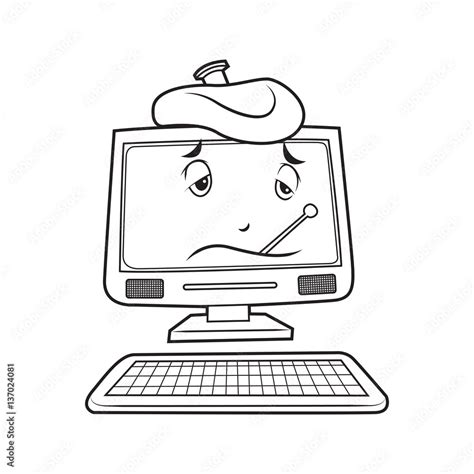 Sick Computer 3755037 Clipart Library