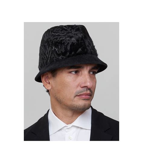 Short Brim Fedora Bucket Hat In Black