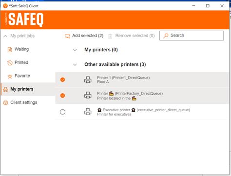 Direct Queues In Ysoft Safeq Client V3 Ysoft Safeq Documentation