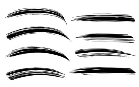 브러시 스트로크 세트 무료 벡터