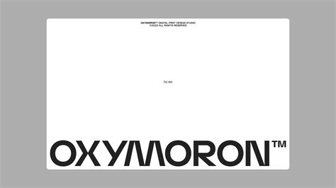 Oxymoron — Filip Slovacek — Design And Art Direction