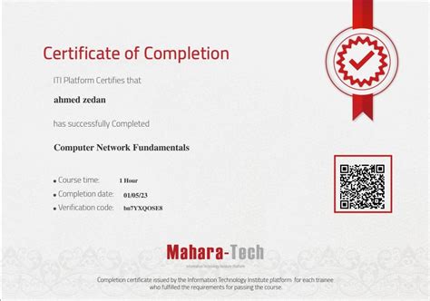 I Am Proud To Share That I Have Successfully Completed The Computer Network Fundamentals Course