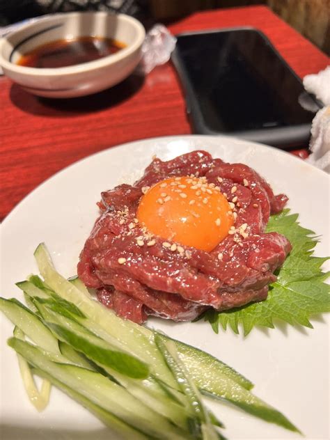 焼肉⁉️ ユッケとセンマイで一杯 ️ かずくん🍥🍜🏕🎣🚴🥾📚📷🥃 🐈さんのモーメント Yamap ヤマップ