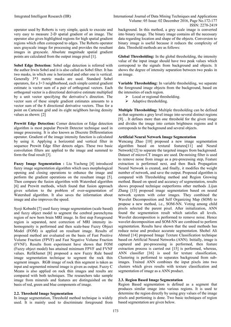 Image Segmentation Based Survey On The Lung Cancer Mri Images Pdf