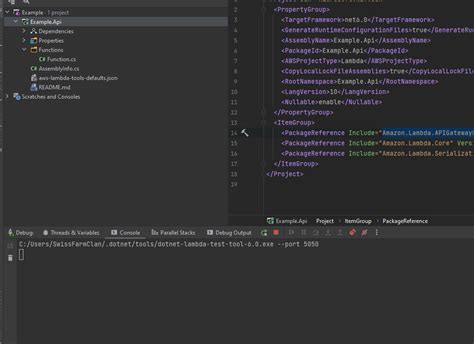 Net6 Lambda Test Tool Hangs When Running Debug With Rider · Issue