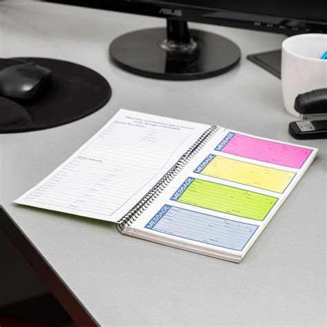 Adams Sc1153rb 2 Part Carbonless Wire Bound Phone Message Book With 200 Forms