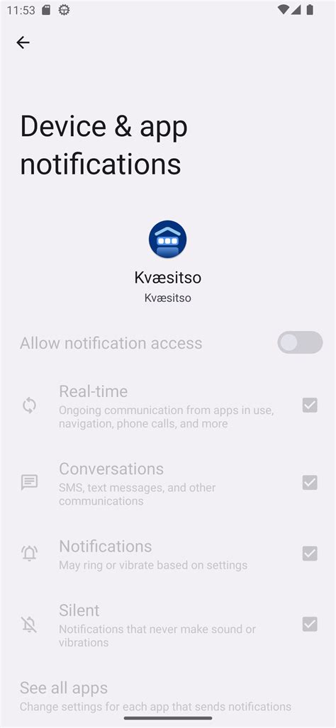 restricted settings on android 13 kvaesitso