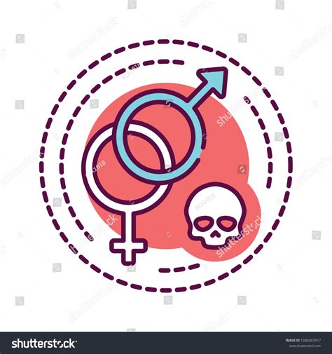 Sex Addiction Color Line Icon Physical Stock Vector Royalty Free