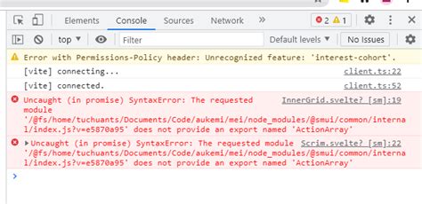 ` smui common internal js` does not provide an export named actionarray · issue 330 · hperrin