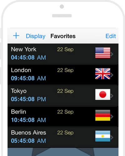 The World ClockTime Zones App For IPhone IPad
