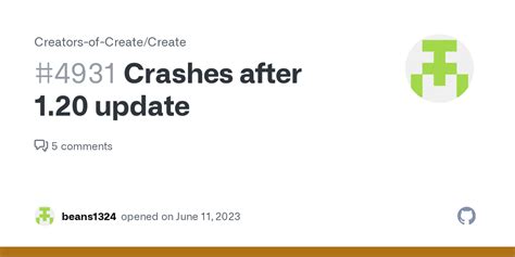 crashes after 1 20 update · issue 4931 · creators of create create