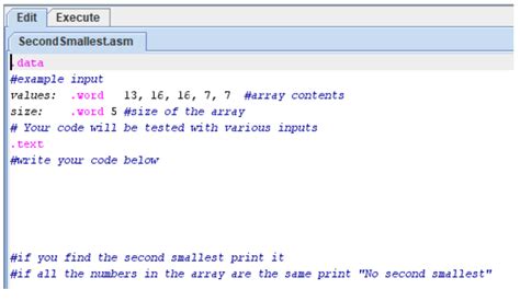 Solved By Using Mips Assembly Find Second Minimum
