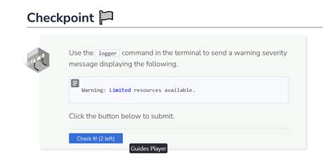 Solved Checkpointuse The Logger Command In The Terminal To