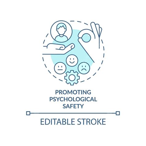 Promoting Psychological Safety Turquoise Concept Icon Infographic