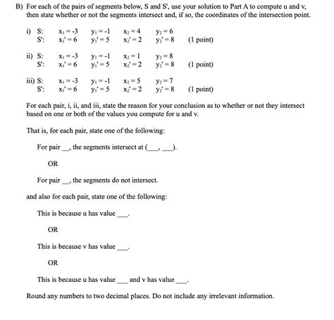 Solved Intersections Of Two Dimensional Line Segments Chegg Com