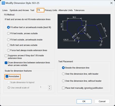 Zwcadで寸法を異尺度対応オブジェクトとして設定するにはどうすればよいですか