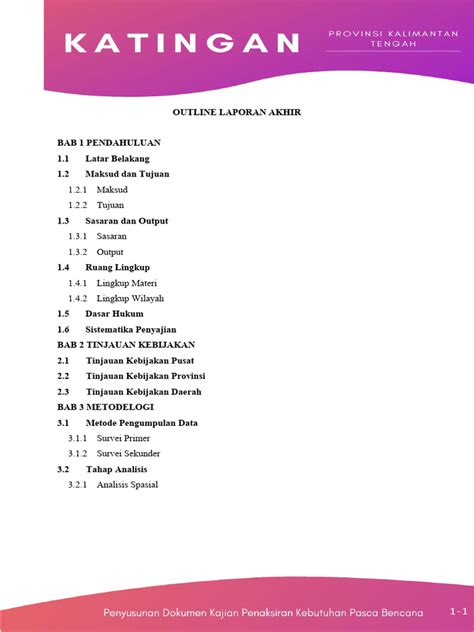 Outline Laporan Akhir Pdf Sains And Matematika