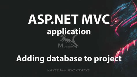 asp mvc adding database to mvc project youtube
