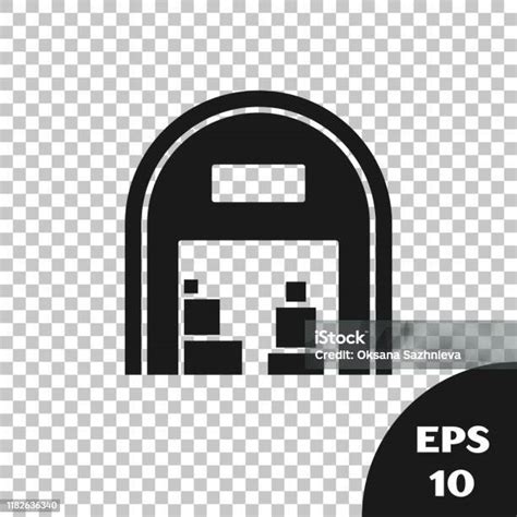 투명 한 배경에 격리 된 검은 색 창 고 아이콘입니다 벡터 일러스트레이션 0명에 대한 스톡 벡터 아트 및 기타 이미지 0명 건설 산업 벡터 Istock