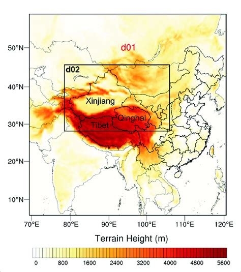 Map Of The Two Nested Wrf Model Domains Download Scientific Diagram