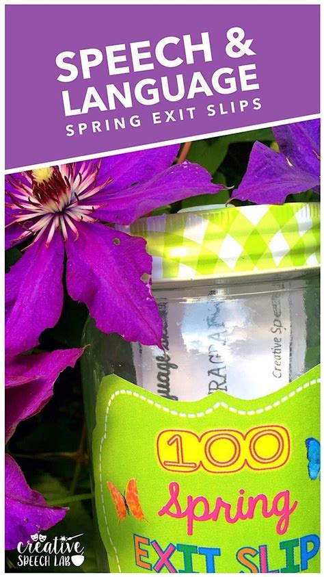 Speech And Language Speech Therapy Exit Slips Ideas To Save Today Speech Therapy