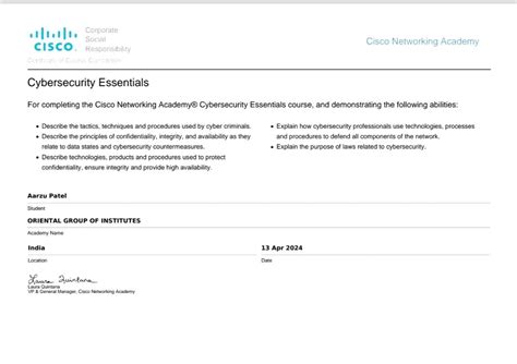 Aarzu Patel On Linkedin Cybersecurity Ciscocertified