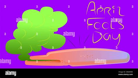 Fart Pillow With Green Gas On A Purple Background Stock Vector Image Art Alamy