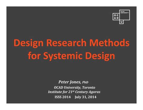 Systemic Design Principles And Methods Isss 2014 Pdf