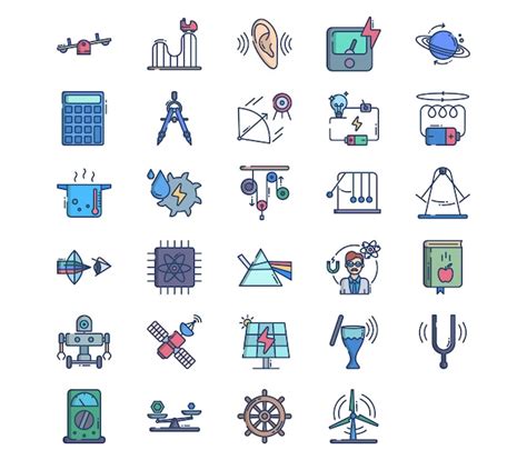 Premium Vector Science And Physics Set