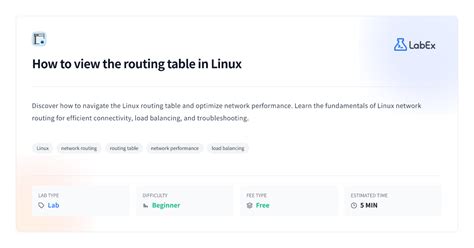 How To View The Routing Table In Linux Labex