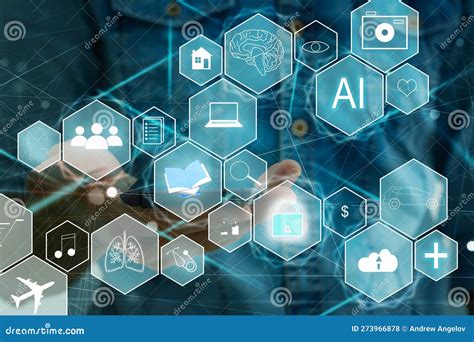 Ai Tech Businessman Show Virtual Graphic Global Internet Connect
