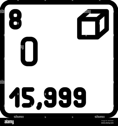 Oxygen Chemical Element Line Icon Vector Illustration Stock Vector Image Art Alamy